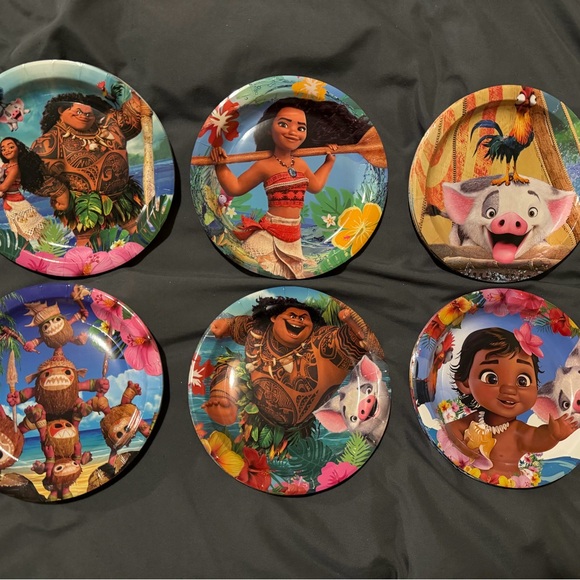 Disney | Party Supplies | Disney Moana Colorful Character Plates | Poshmark